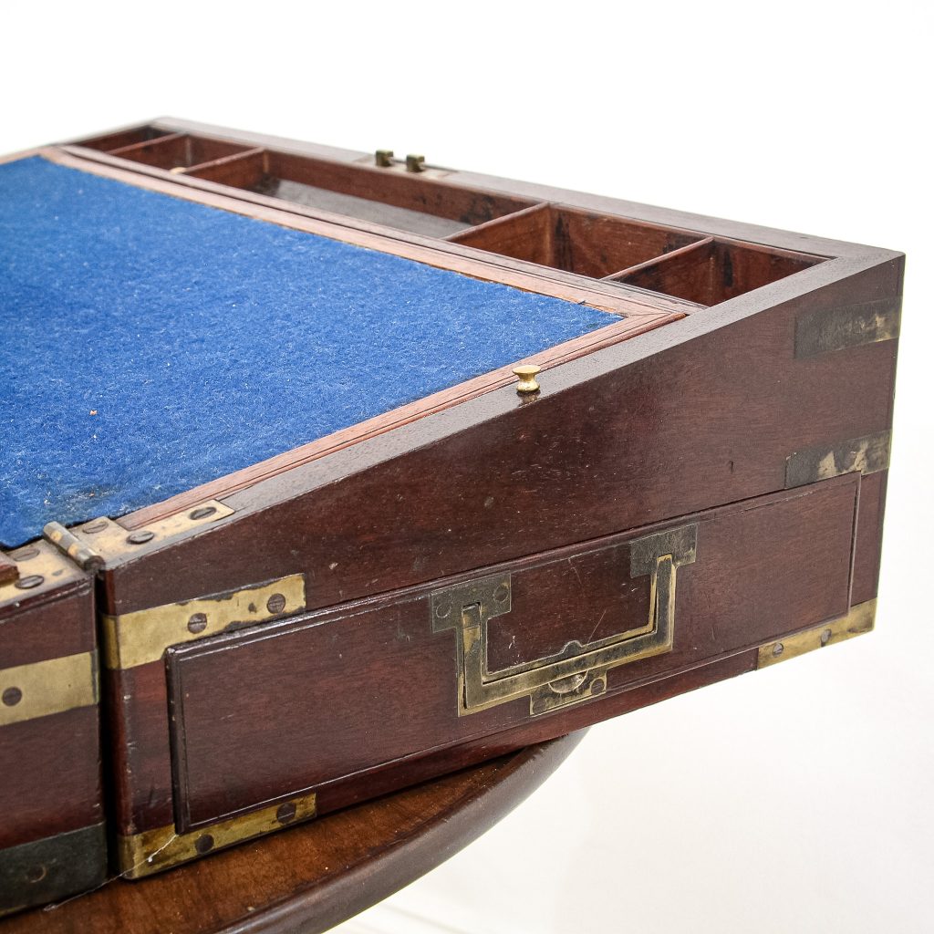Victorian Mahogany Campaign Writing Slope | Newark Antiques & Interiors